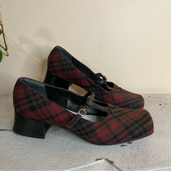 Cynthia Rowley | Shoes | Vintage Cynthia Rowley 9s Plaid Square Toe ...